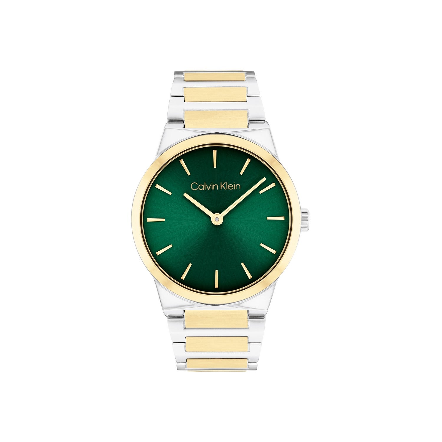 Calvin Klein CK LINEAR ELEGANCE 36 mm Green Dial Women Watch- 25100114 ...